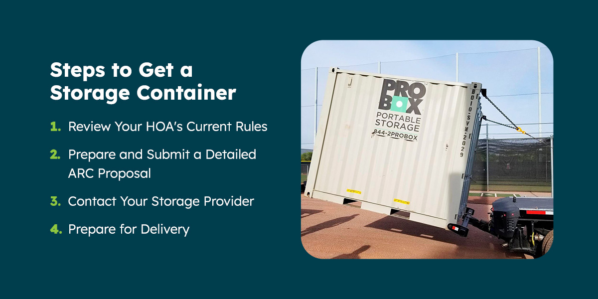 How to Get HOA Approval for a Temporary Storage Container | Pro Box